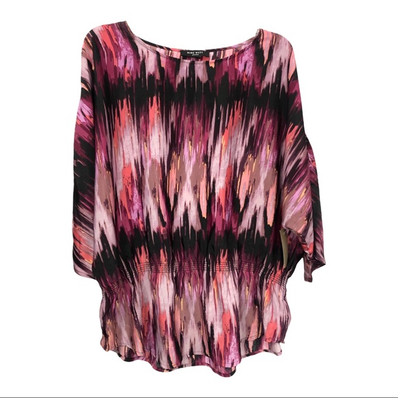 Nine West | Tops | Nine West Blouson Top Large Feminine And Flirty ...